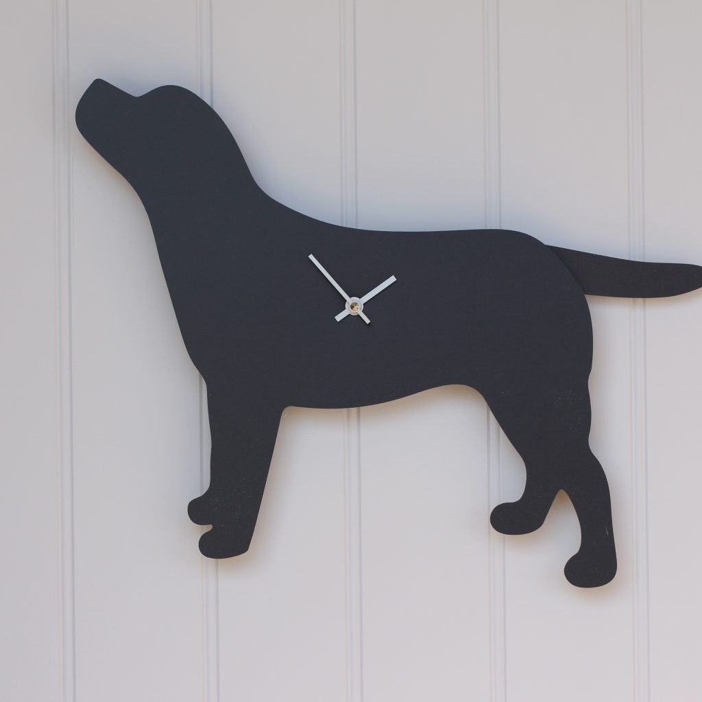The Labrador Co. Labrador Clock (Black) with Wagging Tail | Hallams ...